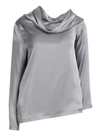 SEMICOUTURE Acetate Viscose Elastane Long Sleeve Top - Grey
