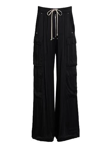 Rick Owens Acetate And Viscose Cargo Pants - Black