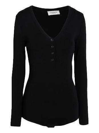 LANEUS Merino Wool Bodysuit - Black