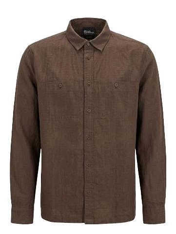 JACK WOLFSKIN Shirt Size Hemp, Organic Cotton - Brown