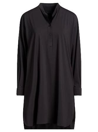 RRD Long Sleeve Mandarin Collar Mini Dress - Black