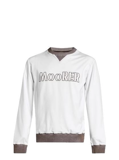 MOORER Sweatshirt With Embroidered Logo - White