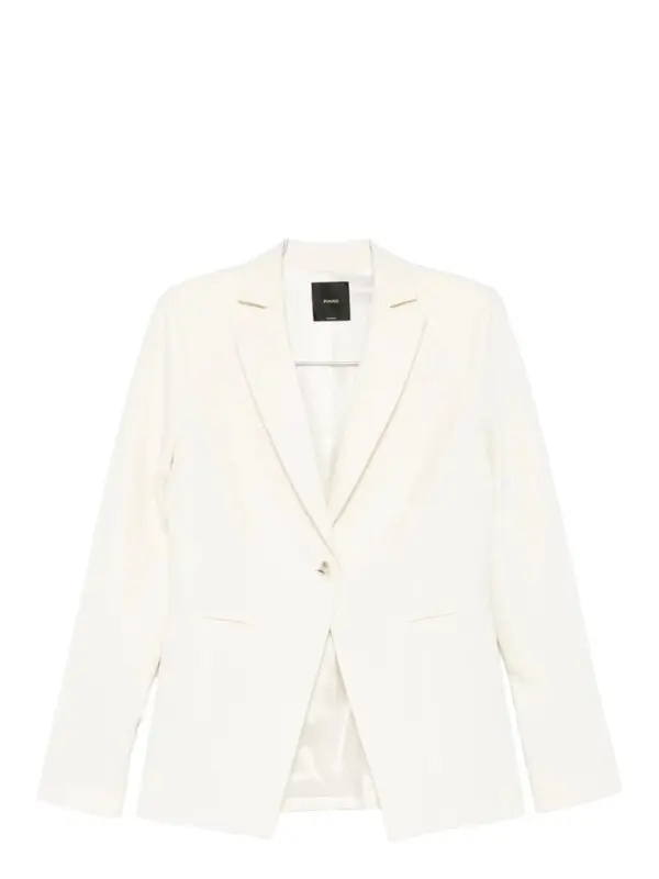 Pinko Single-breasted Blazer With Notched Lapel - White
