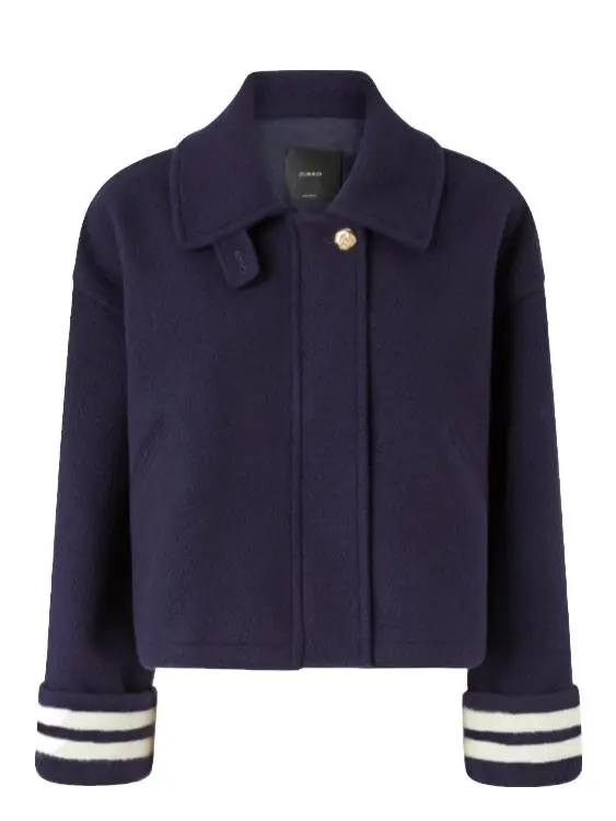 Pinko Short Cloth Pea Coat - Black