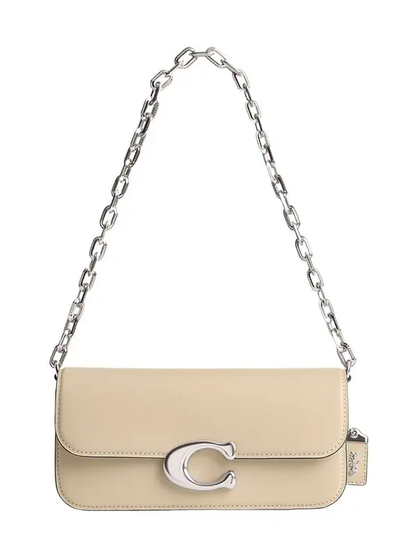 COACH Tabby Logo Plaque Shoulder Bag - Ivory