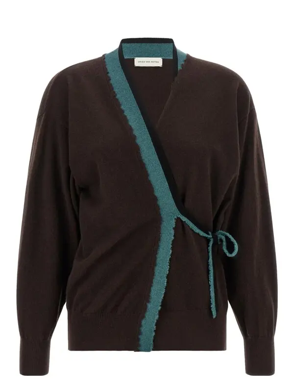 Dries Van Noten Cashmere Wrap Cardigan - Brown