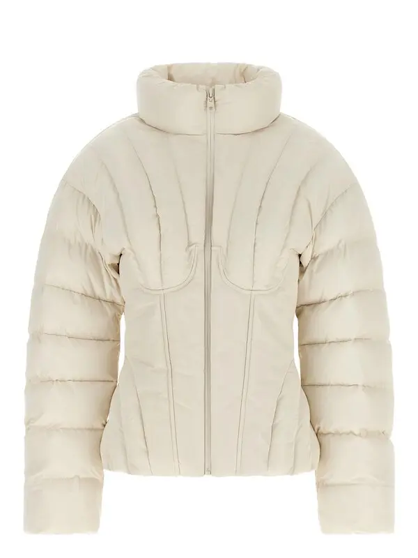 Elisabetta Franchi Long-sleeved Padded Jacket - White