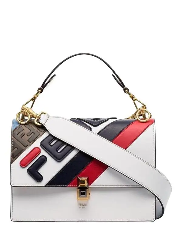 Fendi X Fila Limited Edition Mania Series Kan I Shoulder Bag - White