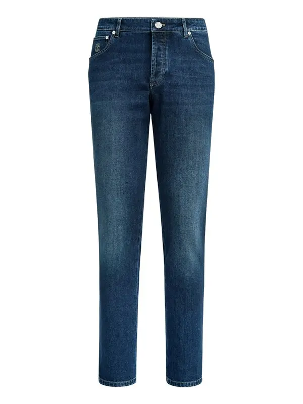 Brunello Cucinelli Comfort Denim Straight Leg Jeans - Blue