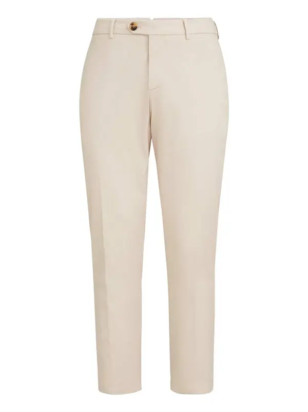 Brunello Cucinelli Pima Cotton Gabardine Trousers - Brown