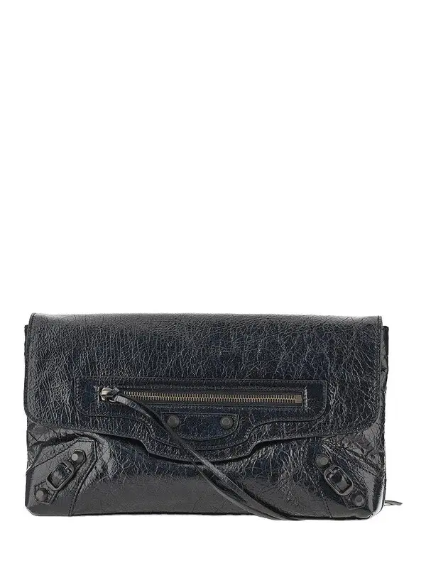 Balenciaga Arena Leather "le City" Clutch - Black