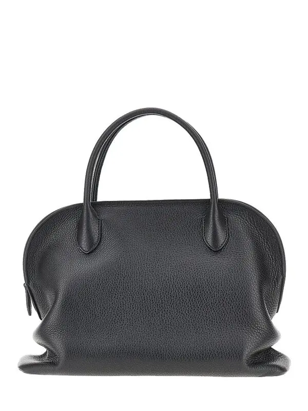THE ROW Agnes 12 Grained Leather Bag - Black