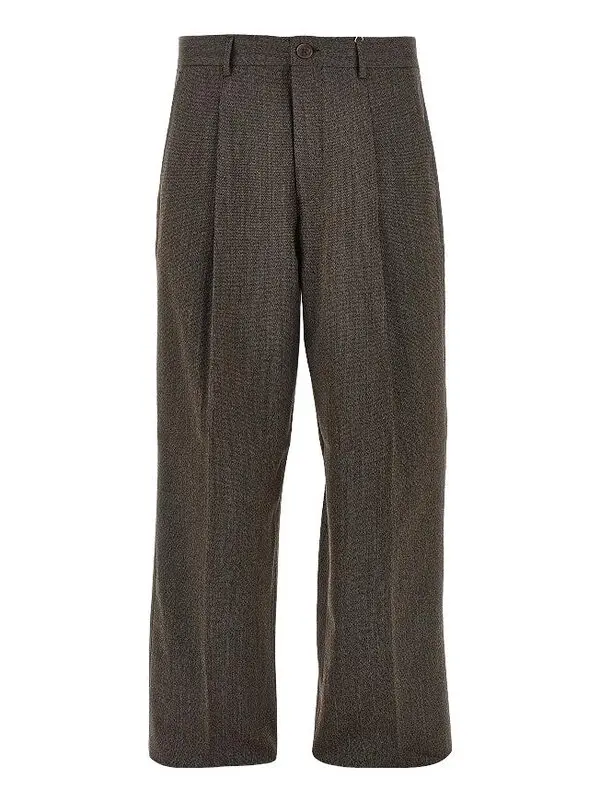 WAX LONDON Piper Wool-blend Wide Leg Trousers - Brown