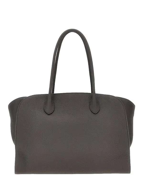 THE ROW Marlo 14 Grained Leather Bag - Brown