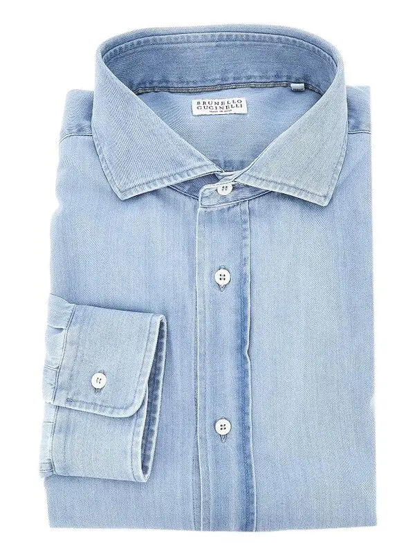 Brunello Cucinelli Deni Easy Fit Shirt An - Blue