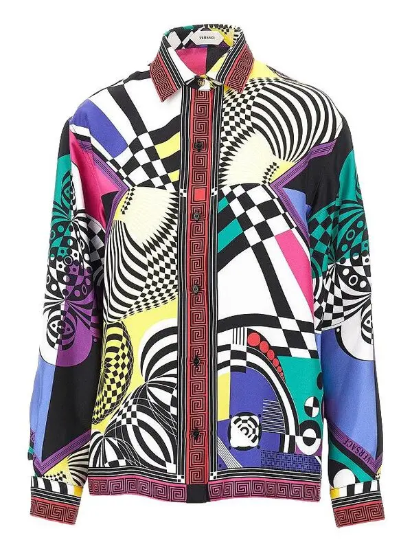 Versace Printed Silk Twill Shirt - Multicolor