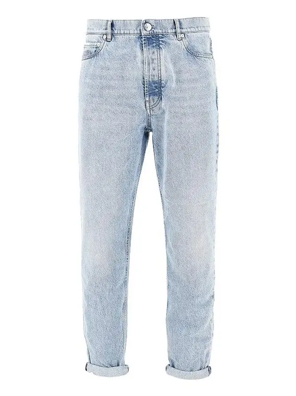 Brunello Cucinelli Iconic Fit Light Wash Denim Pants - Blue