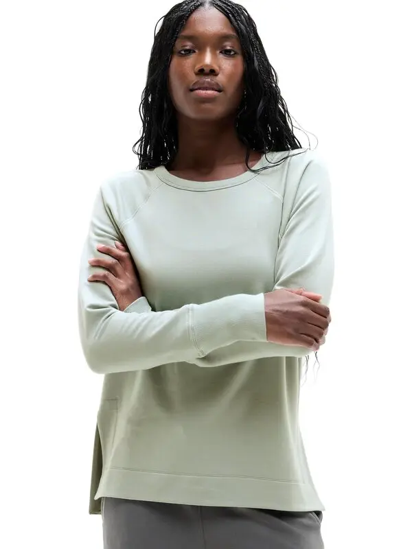 Athleta Coaster Luxe Recover Crewneck Sweatshirt - Vera