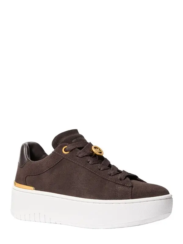 Michael Kors Dottie Suede Platform Sneakers - Brown