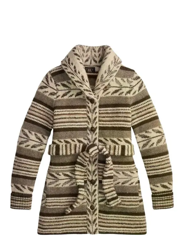 Ralph Lauren Patterned Shawl Collar Cardigan - Neutrals