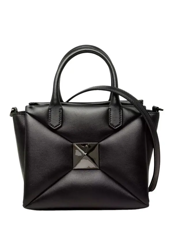 Valentino Garavani Small Nappa One Stud Top Handle Bag - Black