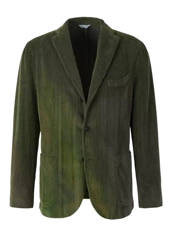 Boglioli Corduroy Single-breasted Blazer - Green