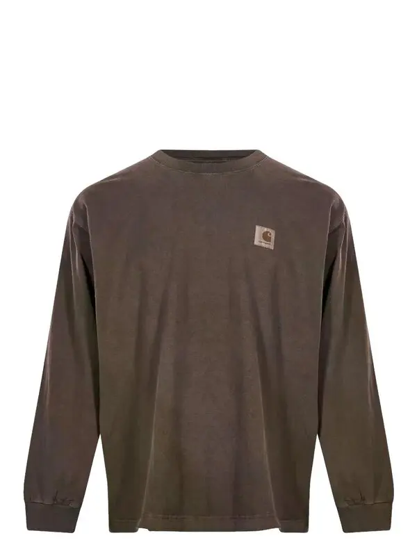 Carhartt Work In Progress Logo-patch Long-sleeved T-shirt - Brown