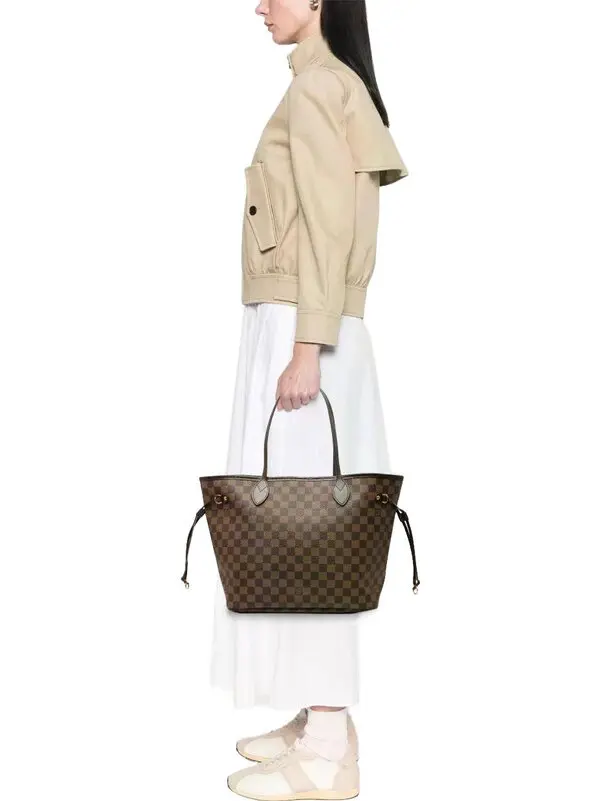 LOUIS VUITTON Damier Ebene Neverfull Mm Tote Bag - Brown