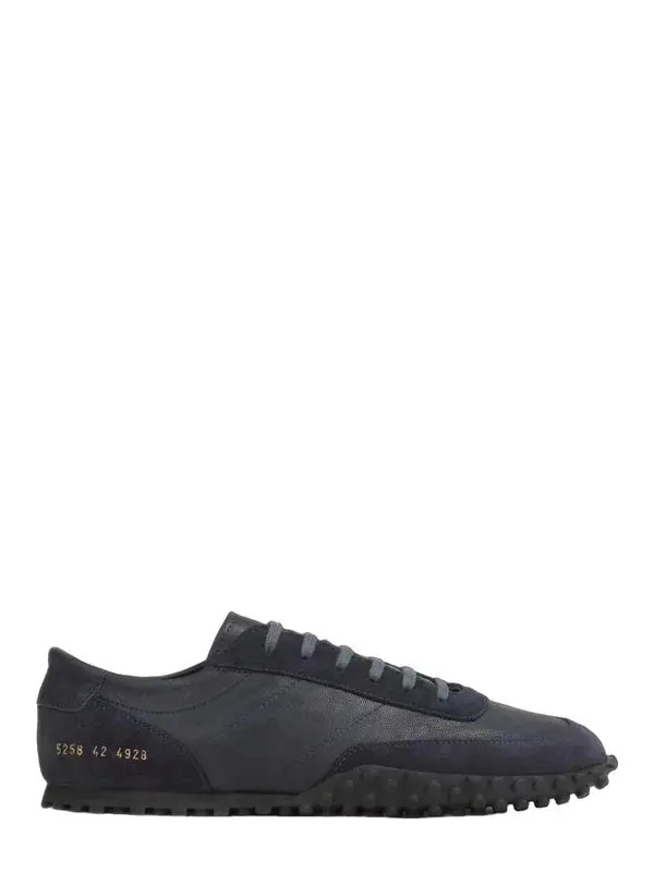 COMMON PROJECTS Leather-panelled Studded-sole Sneakers - Blue
