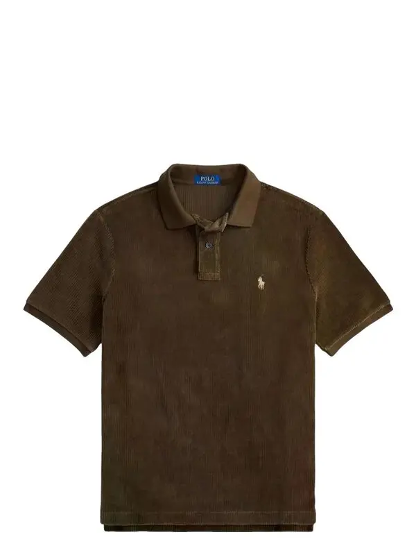 Polo Ralph Lauren Classic Fit Knit Corduroy Polo Shirt - Brown