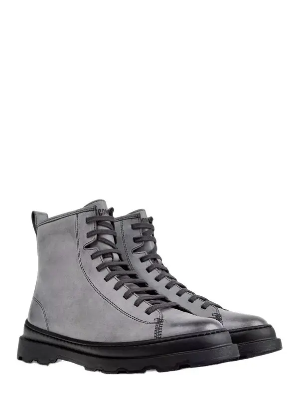 Camper Brutus+ Lace-up Combat Boots - Grey