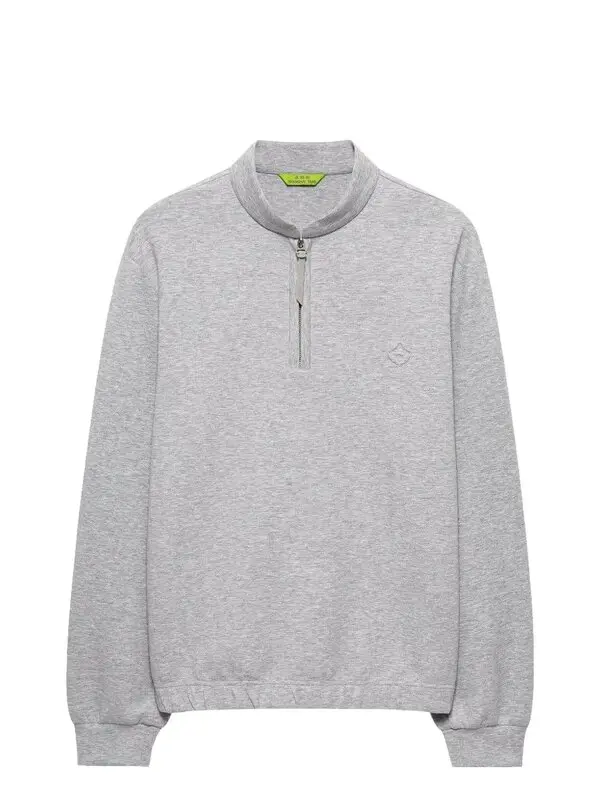 Shanghai Tang Half-zip Sweatshirt - Grey