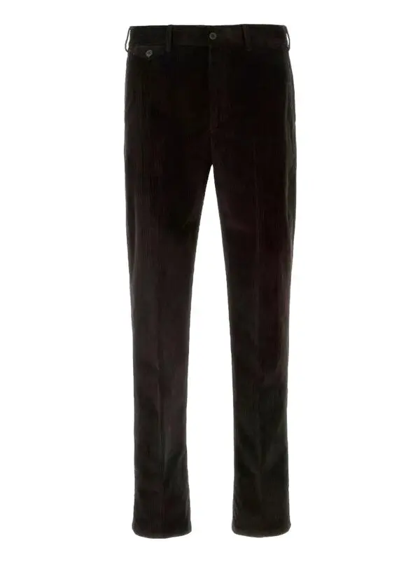 PT TORINO Logo Patch Corduroy Trousers - Black