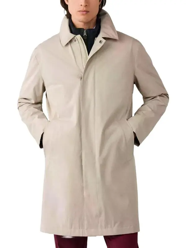 HACKETT LONDON Sloane Mac Raincoat - Neutrals