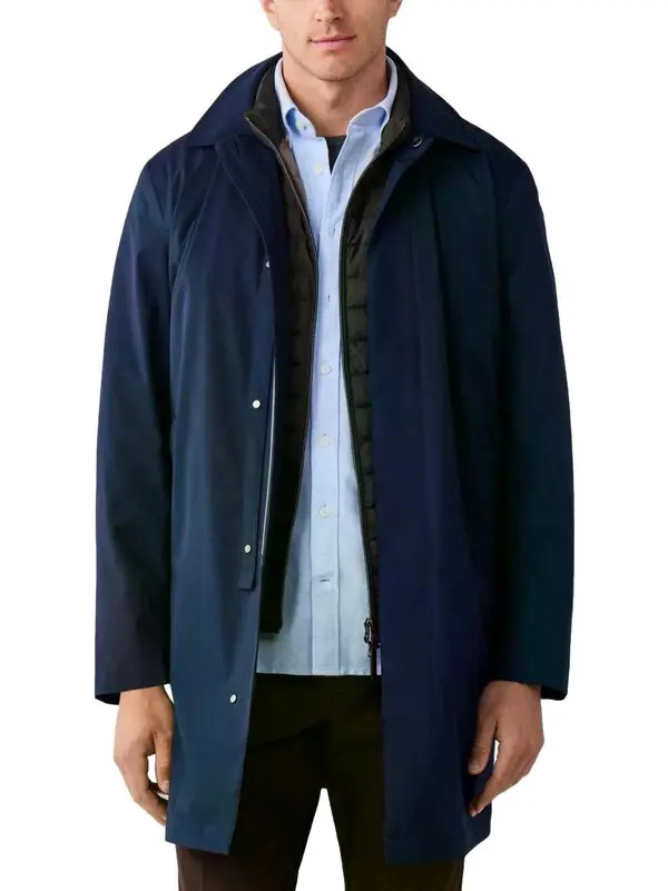 HACKETT LONDON Sloane Mac Raincoat - Blue
