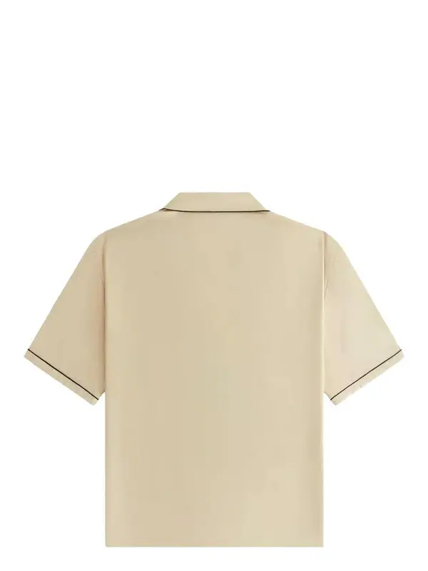 Kith Elena Ii Piping-trim Shirt - Neutrals