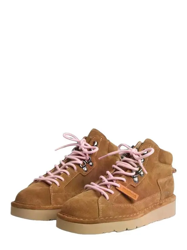 PANCHIC Lace-up Suede High Top Sneakers - Brown