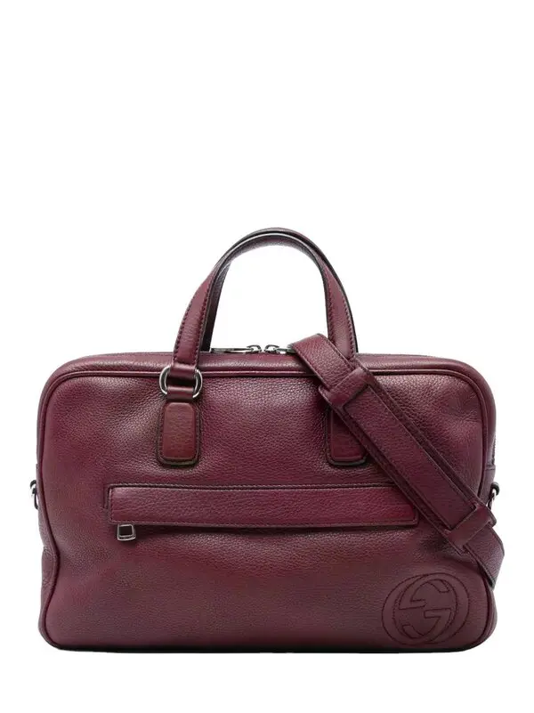 Gucci Calfskin Soho Briefcase Business Bag - Red