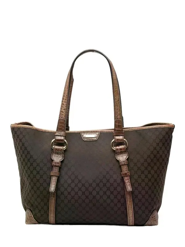 Celine Macadam Canvas Tote Bag - Brown