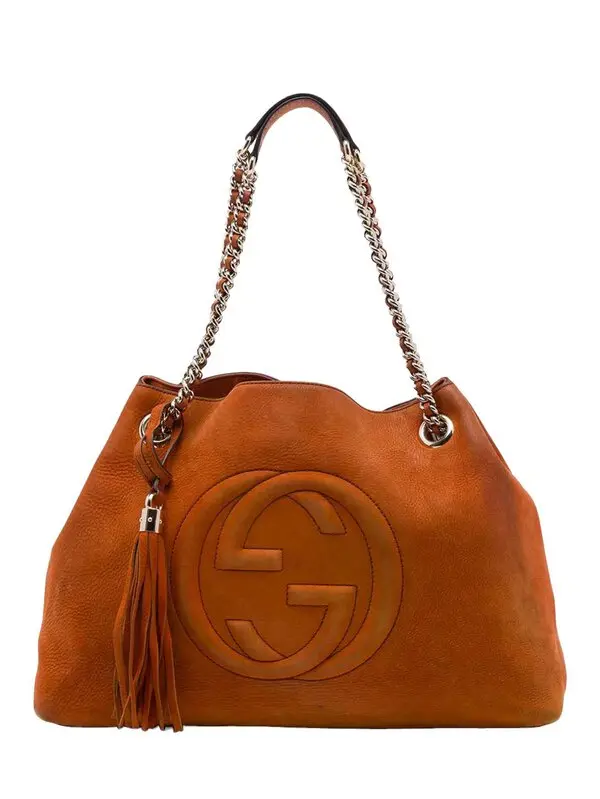 Gucci Soho Chain Tote Bag - Orange