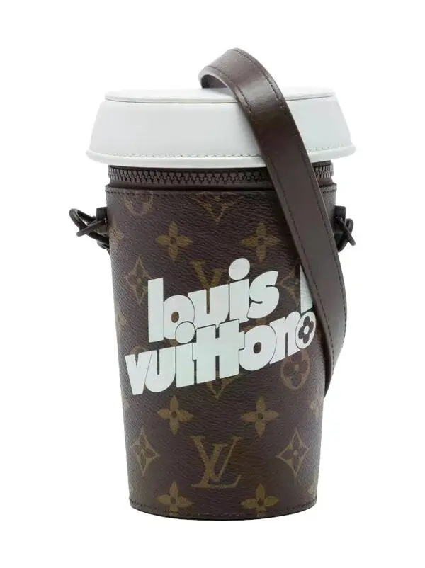 LOUIS VUITTON 2021 Monogram Coffee Cup Pouch Crossbody Bag - Brown