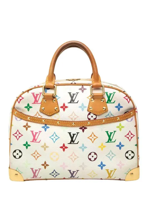 LOUIS VUITTON Monogram Multicolore Trouville Handbag - White