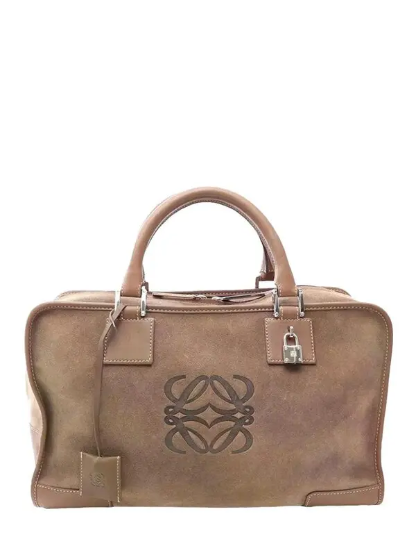 Loewe Suede Amazona Handbag - Brown