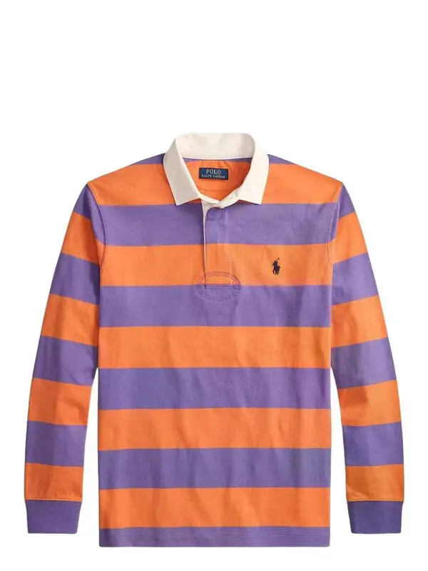 Polo Ralph Lauren Striped Long-sleeve Polo Shirt - Orange