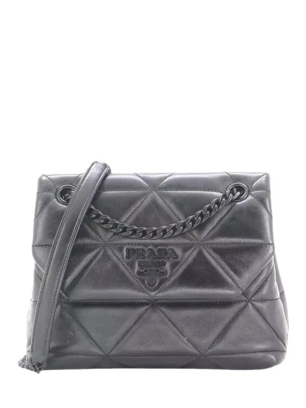 Prada Quilted Nappa Leather Shoulder Bag - Black