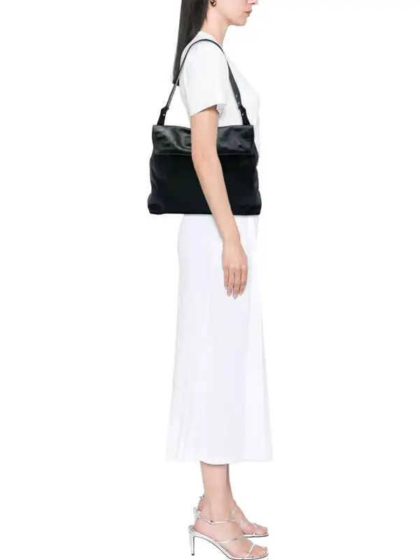 Burberry Leather Studded Padlock Shoulder Bag - Black