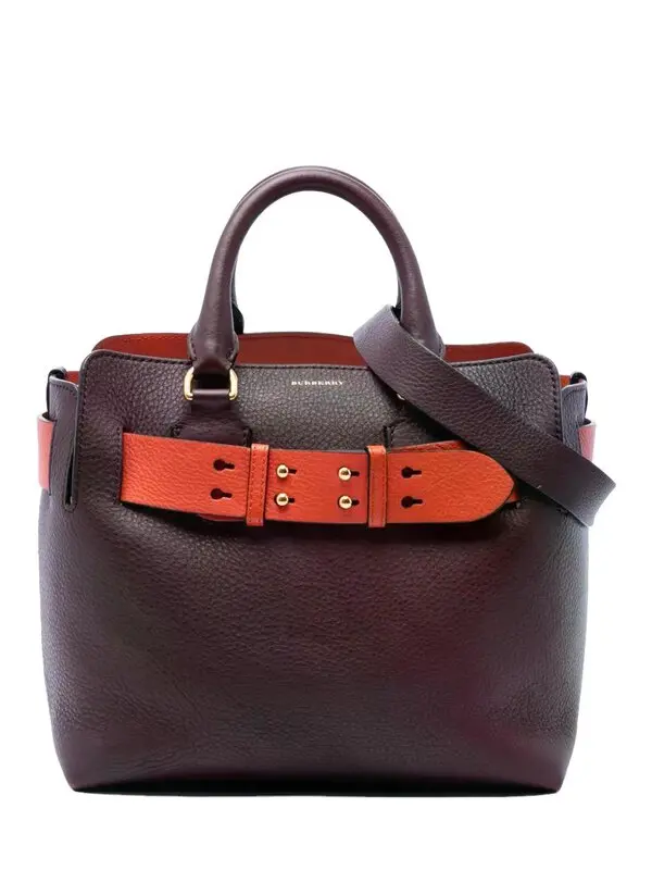 Burberry Leather Belt Bag Satchel - Red