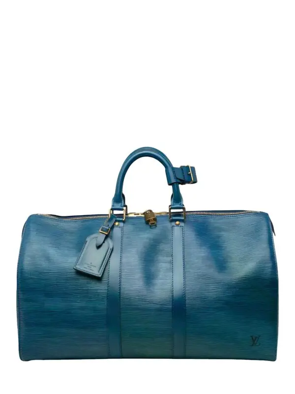 LOUIS VUITTON Epi Keepall 45 Travel Bag - Blue