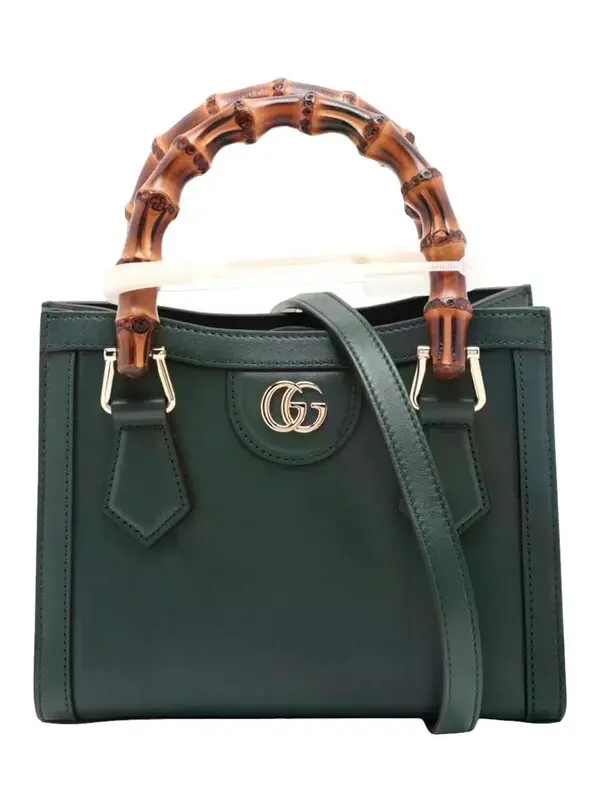 Gucci 2016-2026 Mini Calfskin Bamboo Diana Satchel - Green