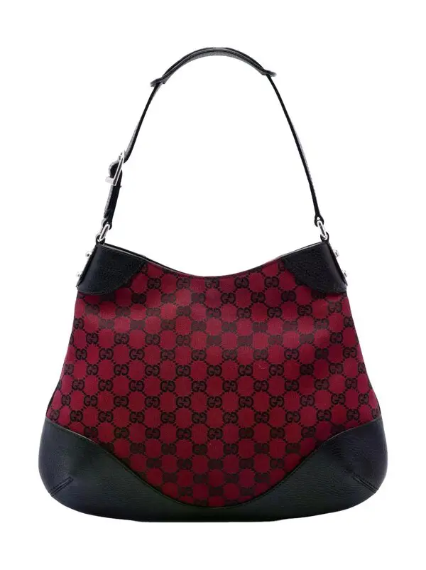 Gucci Gg Canvas Hobo Bag - Red